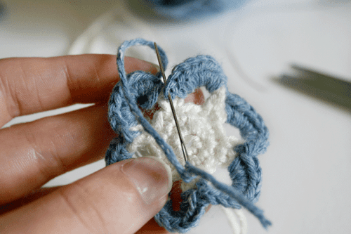 Two-Tone Crochet Flower