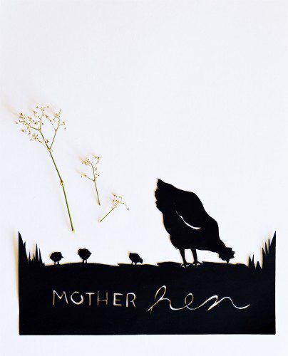 Mother Hen Paper Cut (Free Printable Silhouette)